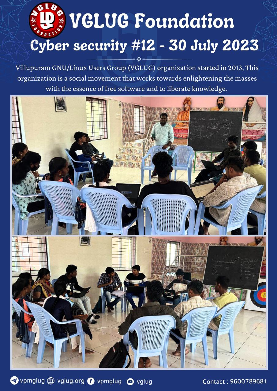 AI/ML with Python and Cyber Security Training 2023 – Session #12 – 30/July/2023 – VGLUG Foundation