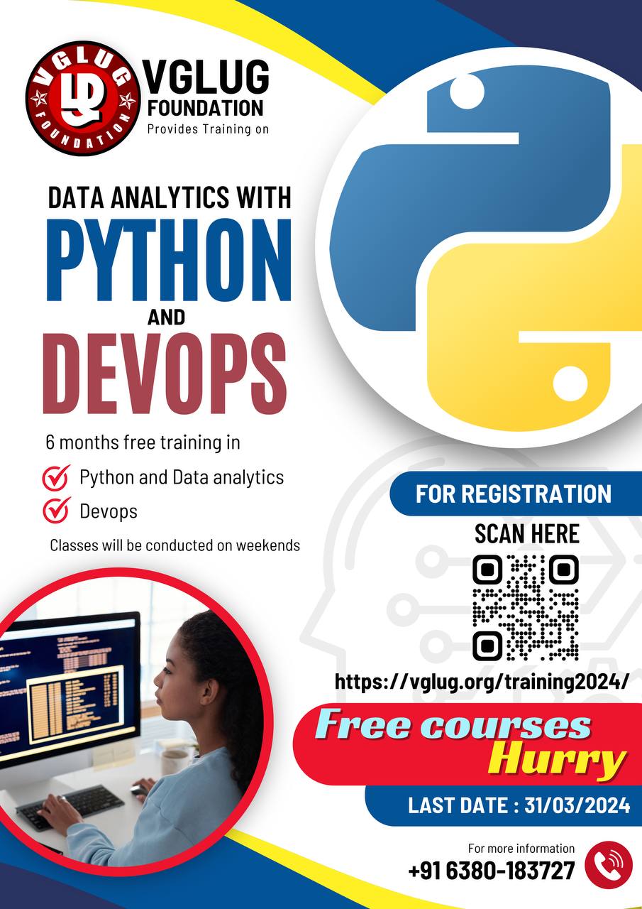 VGLUG provides Free Python with Data Analytics and DevOps Training – 2024 – VGLUG Foundation