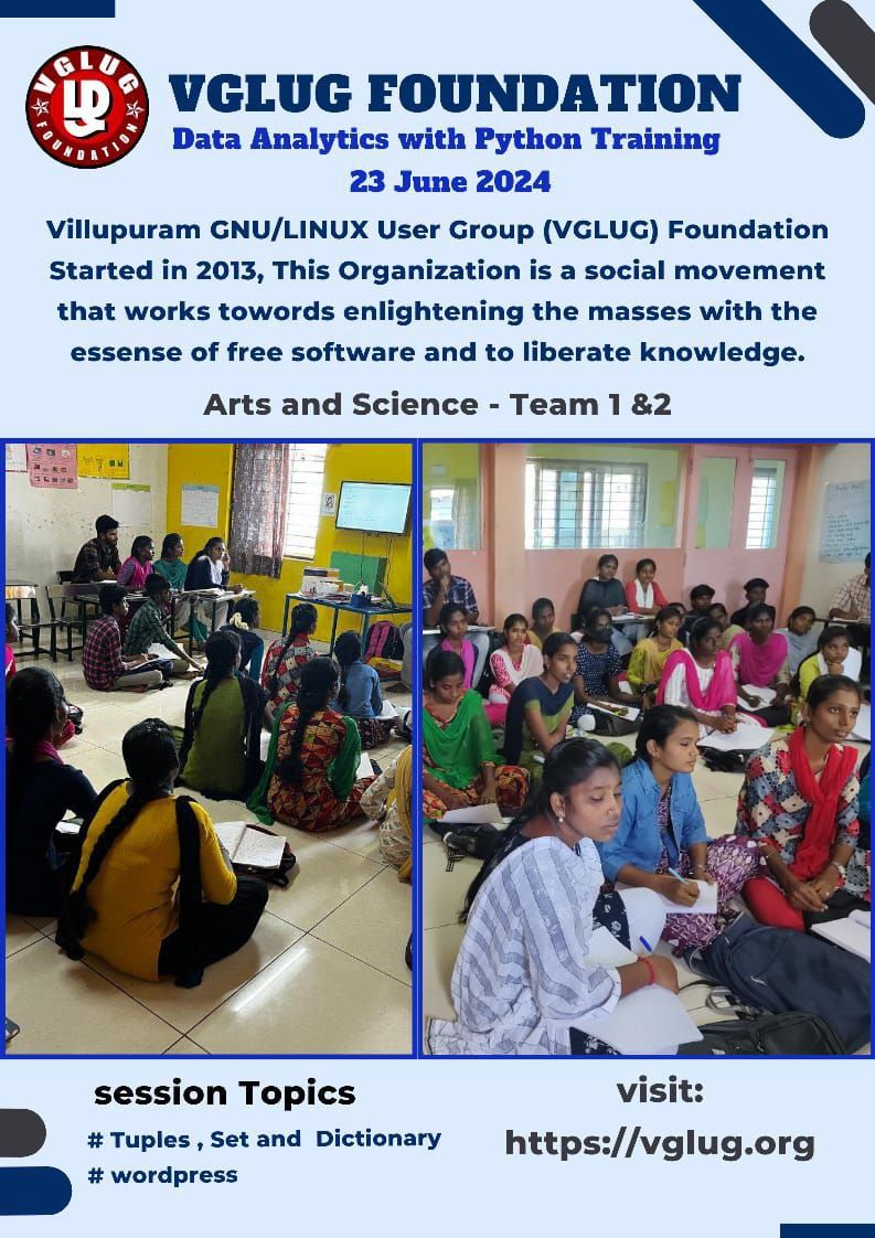 Data Analytics with Python Training – 4th Week Recap – VGLUG Foundation