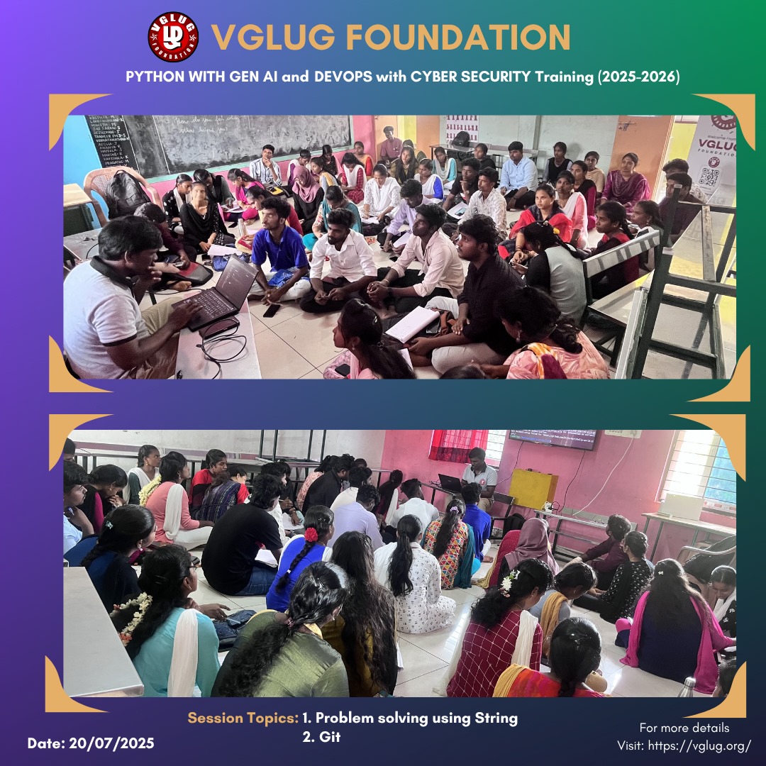 Python with GenAi and DevSecOps Training 2025 – Session 8 – VGLUG Foundation