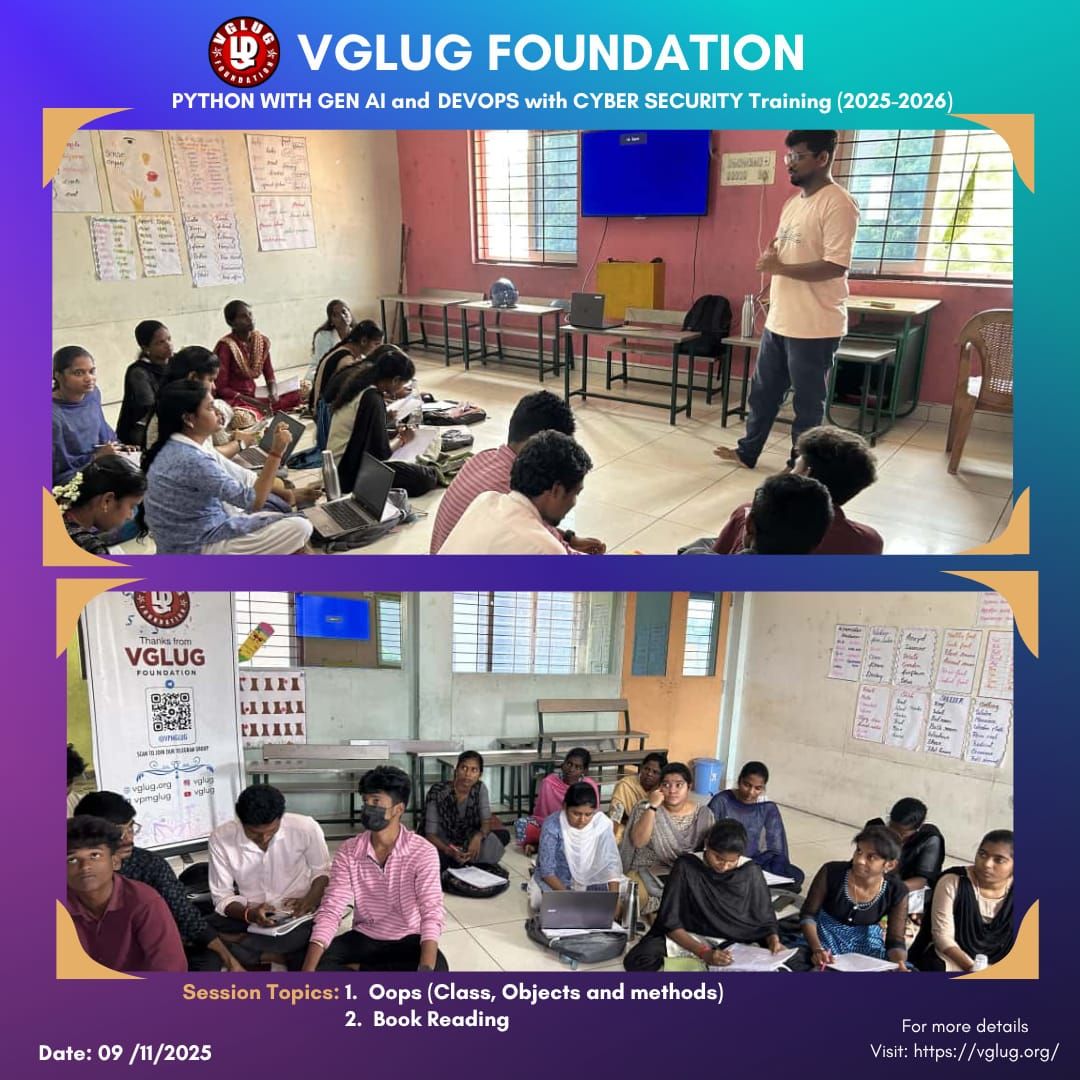 Python with GenAi and DevSecOps Training 2025 – Session 22 – VGLUG Foundation